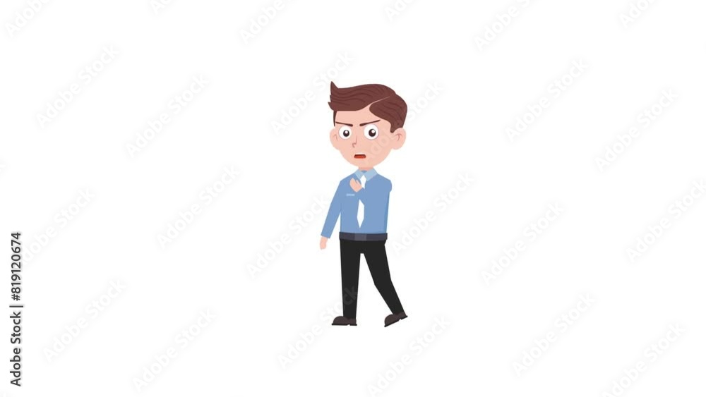 Cartoon character terrified reaction background and 2d animation 4k ...