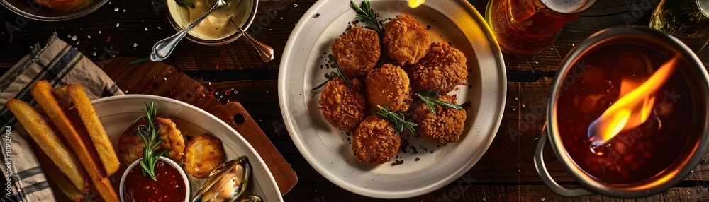 Rocky Mountain oysters, fried bull testicles, served with dipping sauce ...