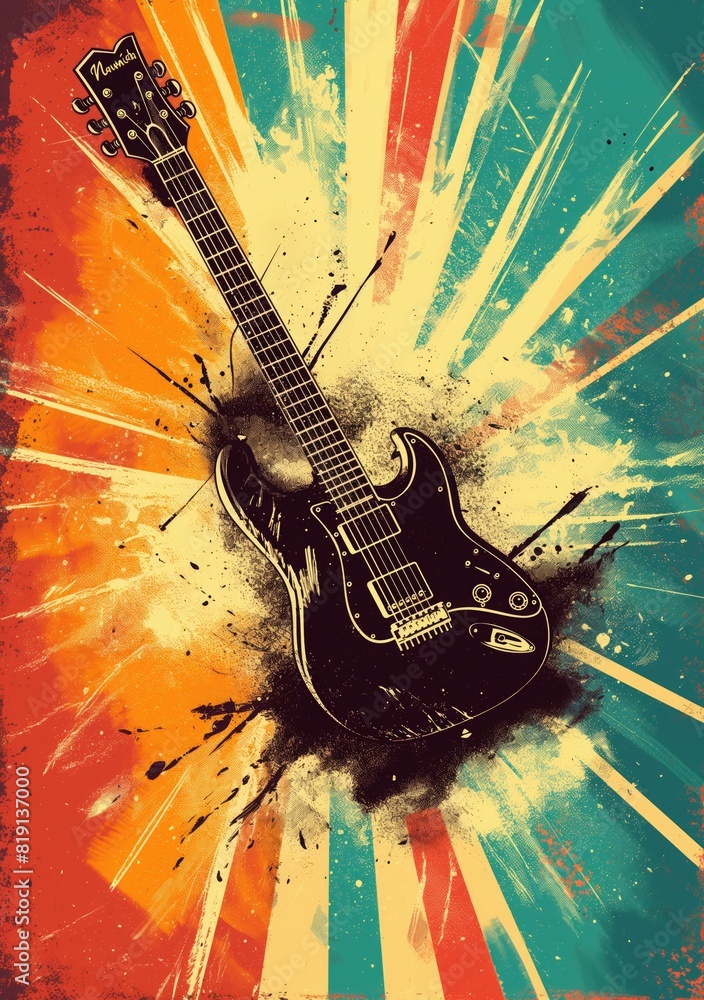 Rock music background. Rock poster. Background for music festival or ...