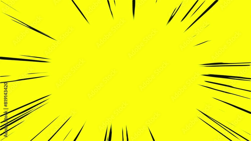 Anime-style fast line animation background. Comic speed effect like ...