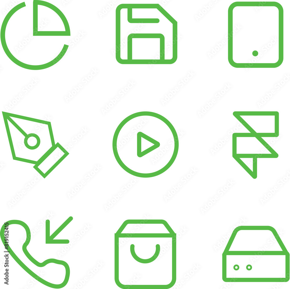 Collection of Connect Icons.Contact us icon set. Camera Set icon, Play ...