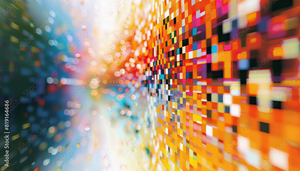 Abstract Digital Artwork with Pixelated Effect - Add a contemporary ...