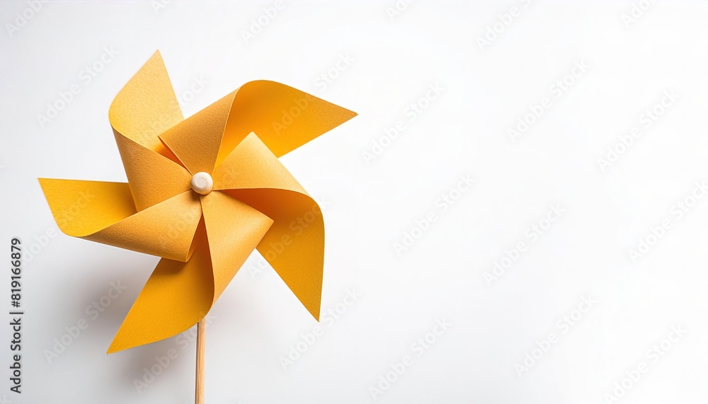 pinwheel or windmill paper origami isolated on white background simple ...