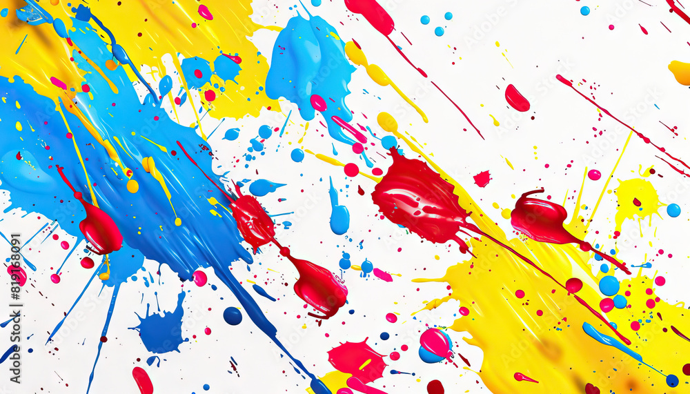 Abstract Background with Colorful Paint Splatters - Create a vibrant ...
