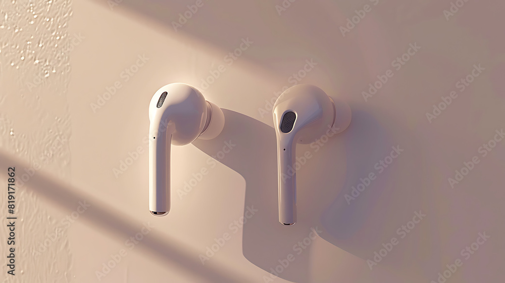 Earpods, minimal background, a tool that facilitates entertainment ...