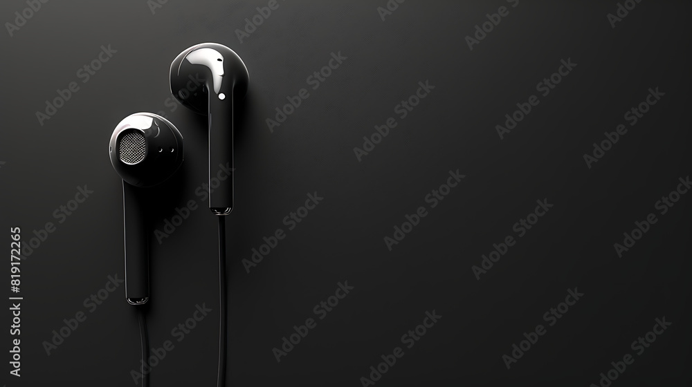 Earpods, minimal background, a tool that facilitates entertainment ...