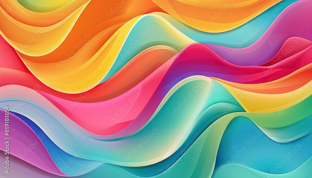 Abstract Background with Colorful Wave Patterns - Add a wave of color ...
