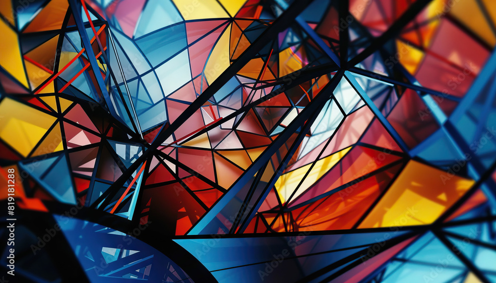 Abstract Digital Artwork with Geometric Patterns - Explore geometry in ...