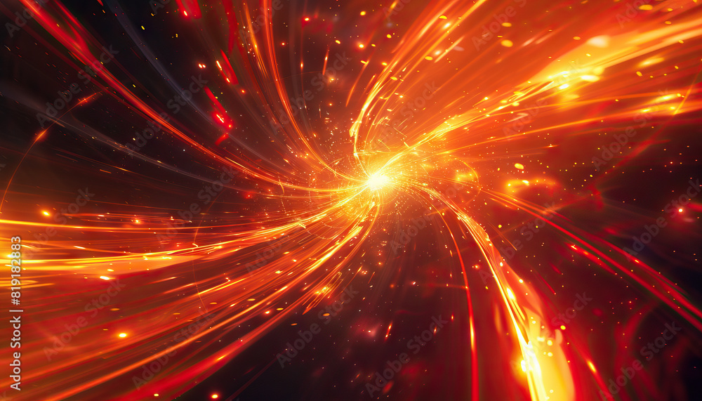 Abstract Digital Artwork with Glowing Light Effects - Illuminate your ...