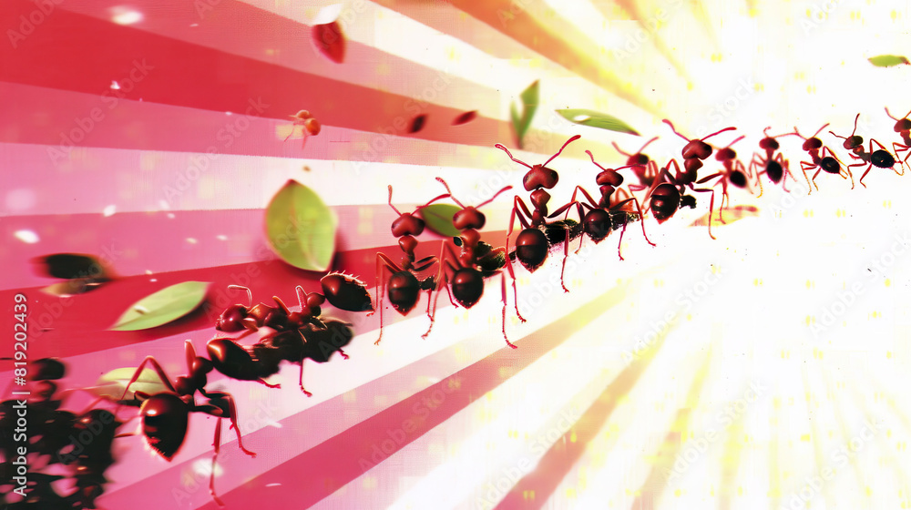 Ant Trails: The Industrious Paths of Ants in the Garden - Imagine a scene where ants march in ...