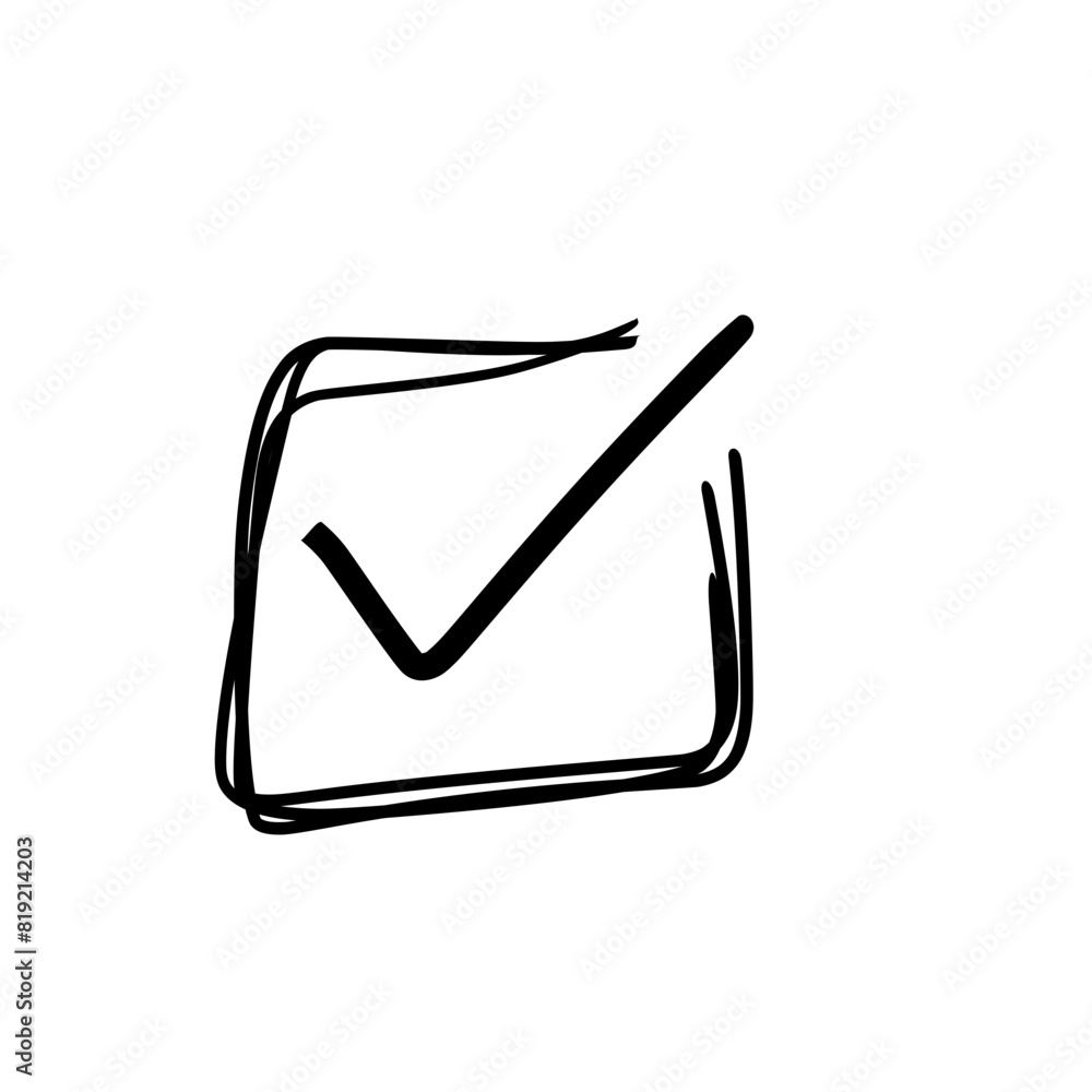 Hand drawn checkbox. Doodle check mark, examination mark and checklist ... Hand drawn checkbox. Doodle check mark, examination mark and checklist ...