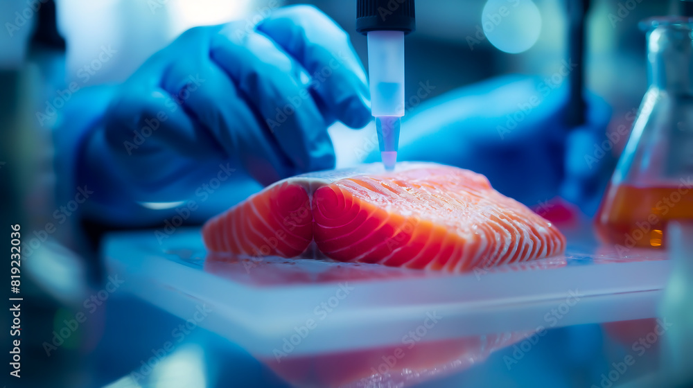 Lab grown fish. The future of food with cultured fish in high tech ...