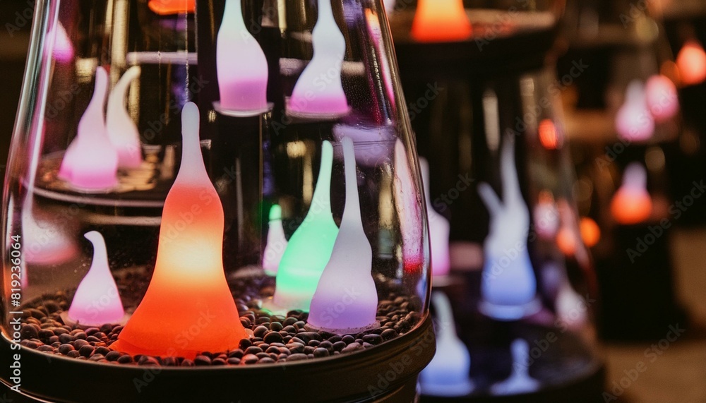 Vivid Viscosity: Neon-Colored Lava Lamp Blobs Dance in Close-Up ...