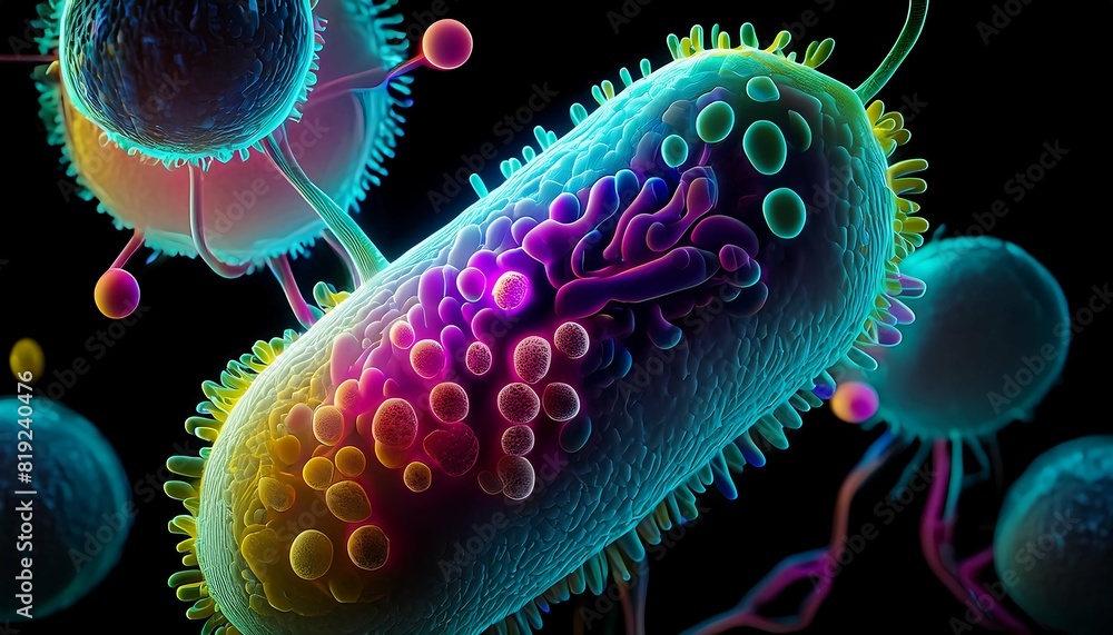 BACTÉRIAS: VISÃO AMPLIADA DE BACTÉRIAS INFECCIOSAS DO TIPOS BACILO ...