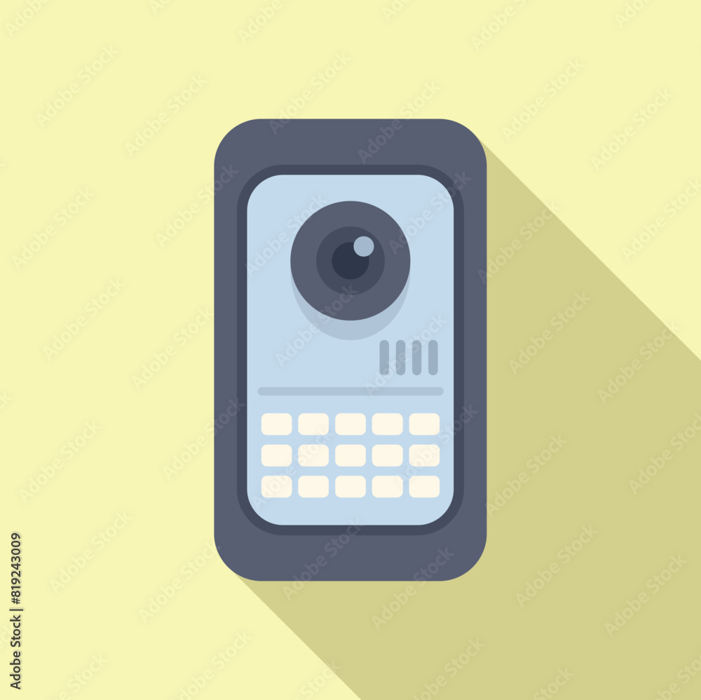 Modern flat design conceptual vector of a classic cellphone with keypad ...