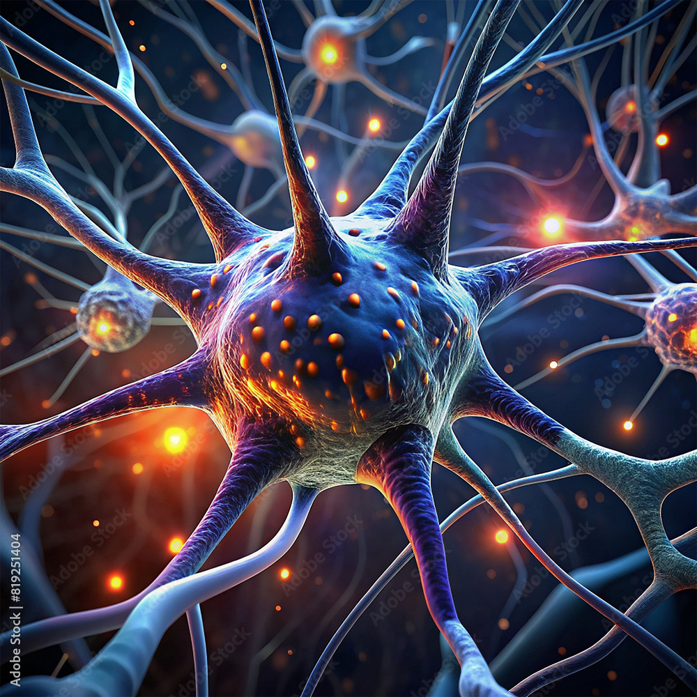 The incredible journey of neurons It shows neurons traveling through a network of nerve fibers ...