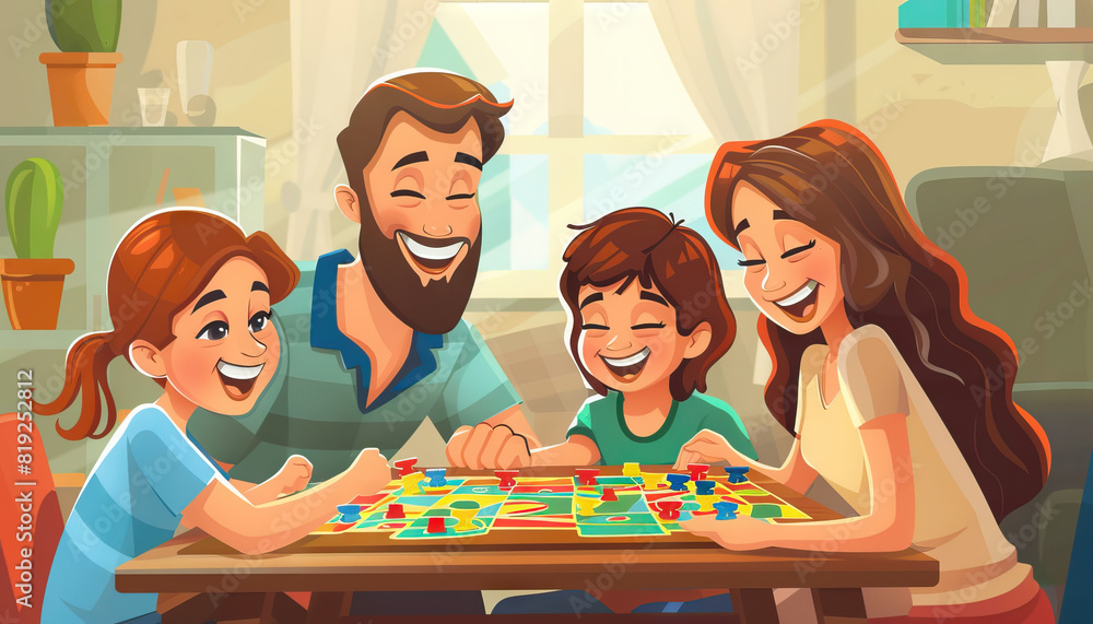 Happy Family Playing Board Games Together - Foster family bonds with ...