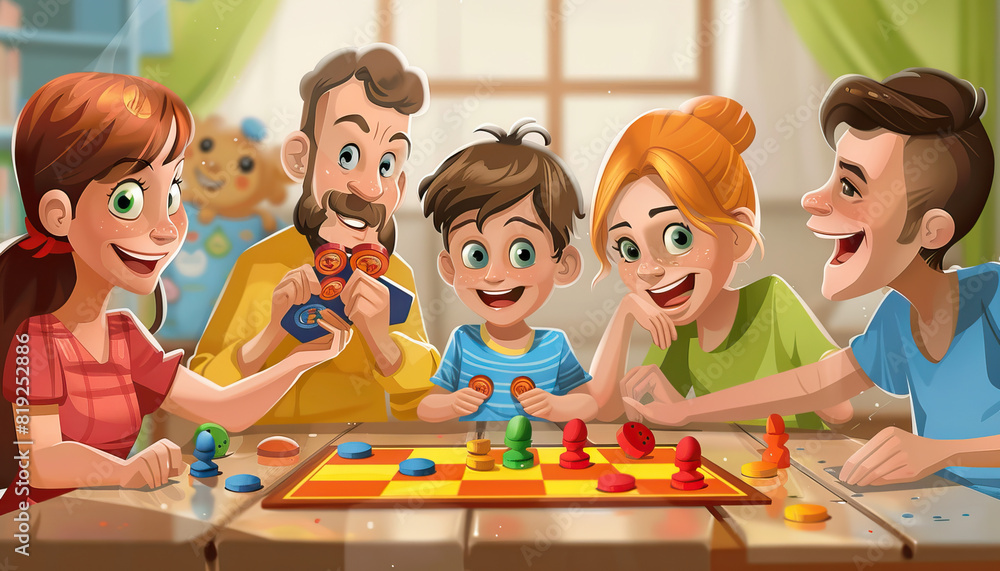Happy Family Playing Board Games Together - Foster family bonds with ...