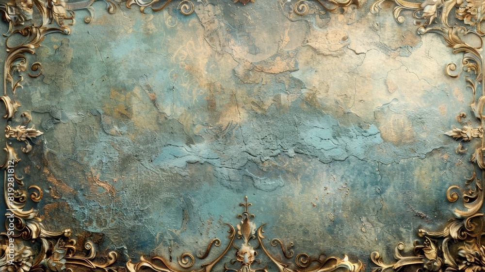 Ornate Vintage Parchment with Decorative Victorian Borders and ...