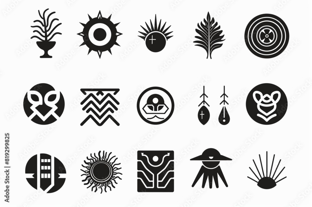 custom made and universal symbols, mash up of logos, label signs ...