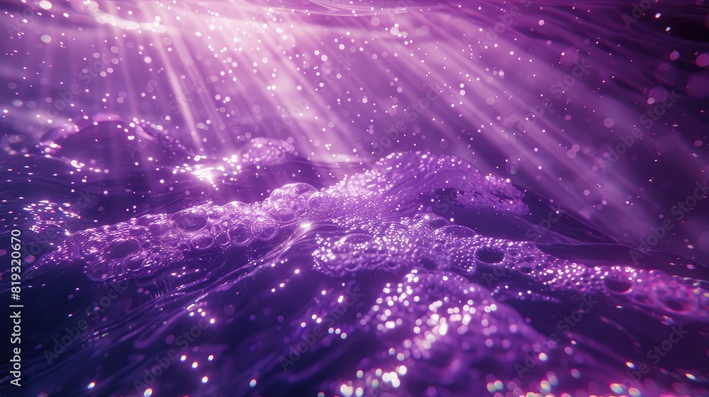 Ultraviolet light beams penetrate the water, silently but effectively ...