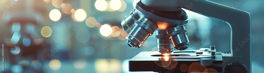 Foto de microscope in the style of design, blurred background with ...