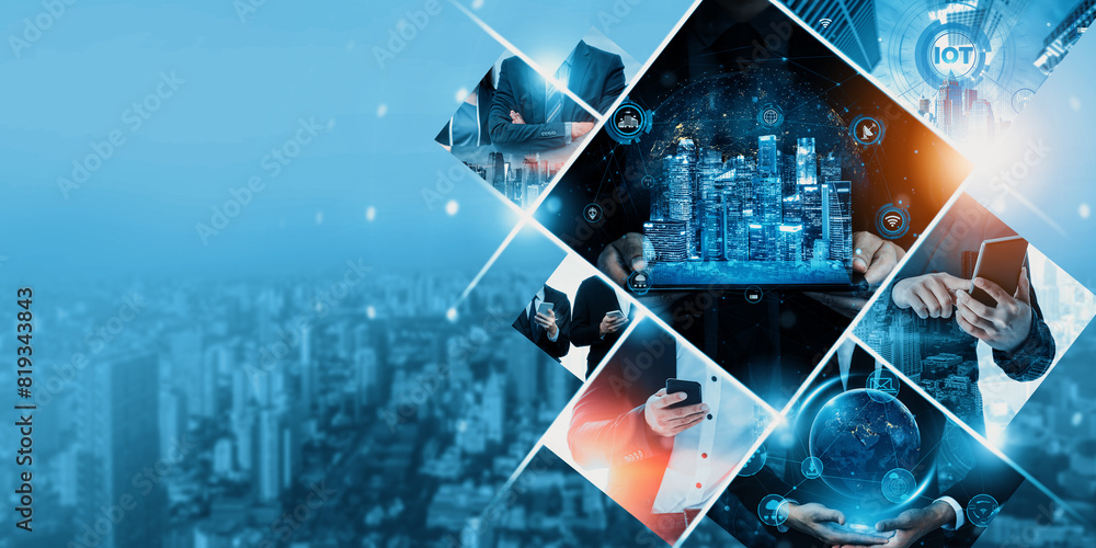 Communication technology , smart connection IOT and people network ...