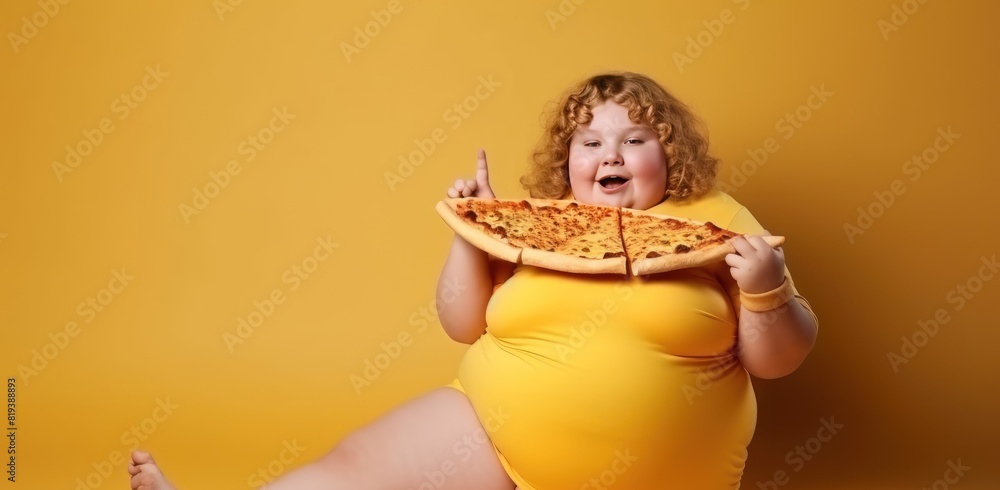 Cute little girl eatingjunk food. Happy childhood concept. Child with ...