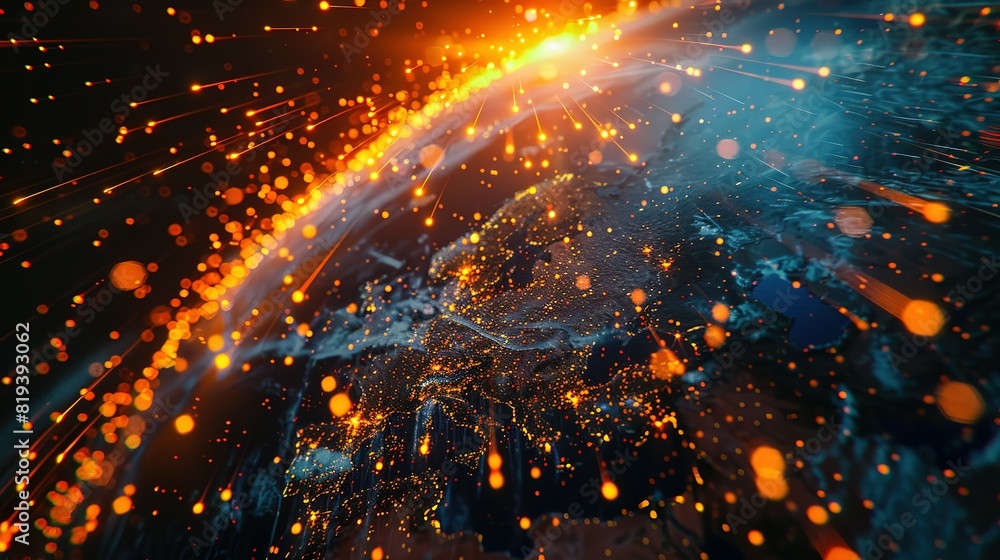 Digital world globe spinning out of control, illustrating the extreme ...