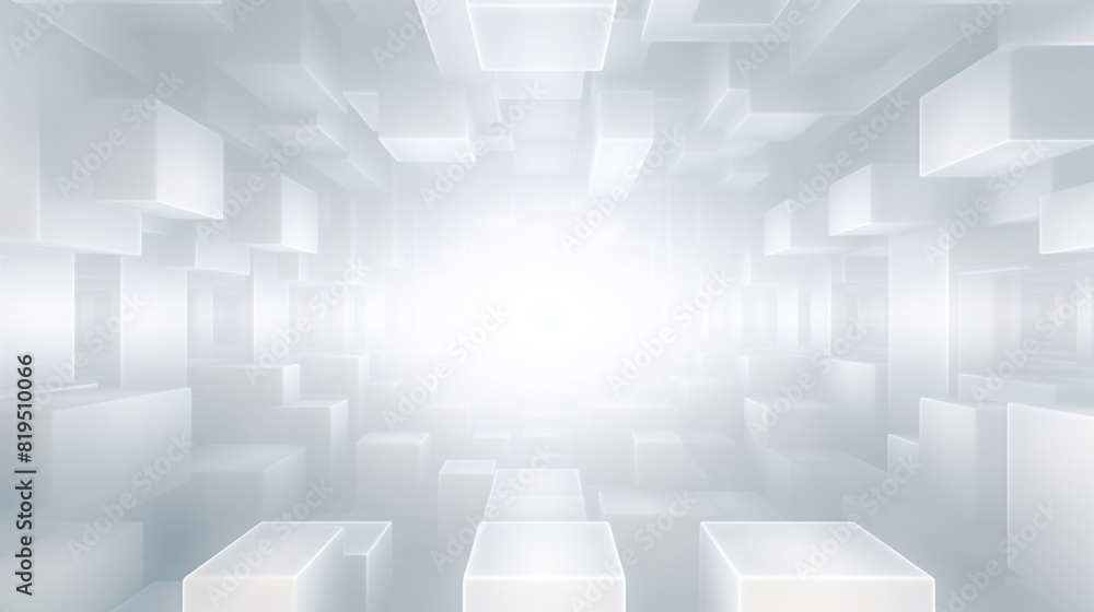 Modern white and light grey square overlapped pattern on background ...