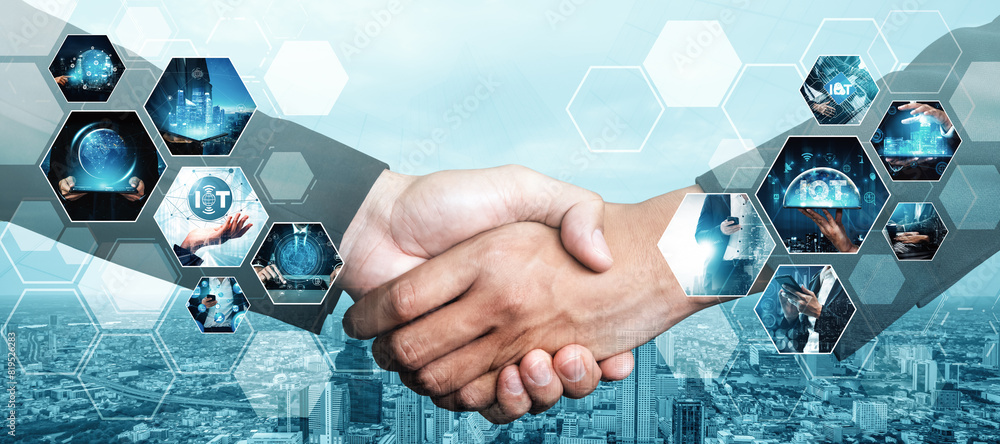 Communication technology , smart connection IOT and people network ...