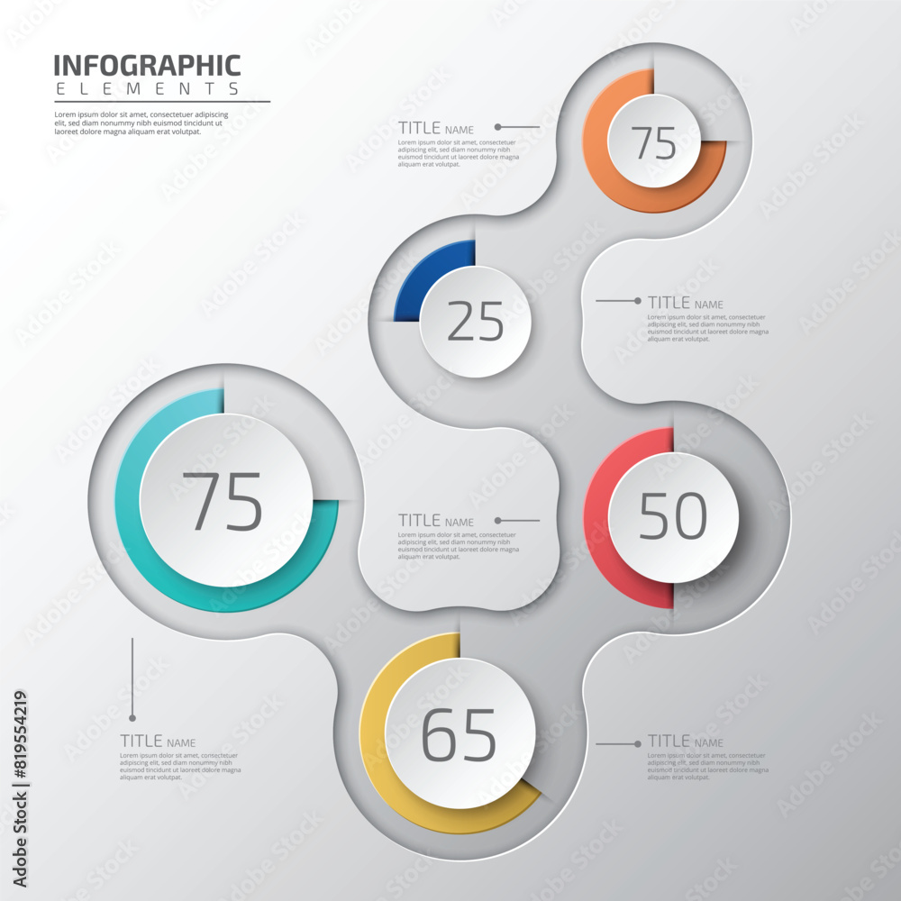 Infographic step by step template.This template can be used for ...
