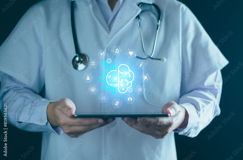Medical AI technology, doctor use AI for diagnosis, care, health and ...