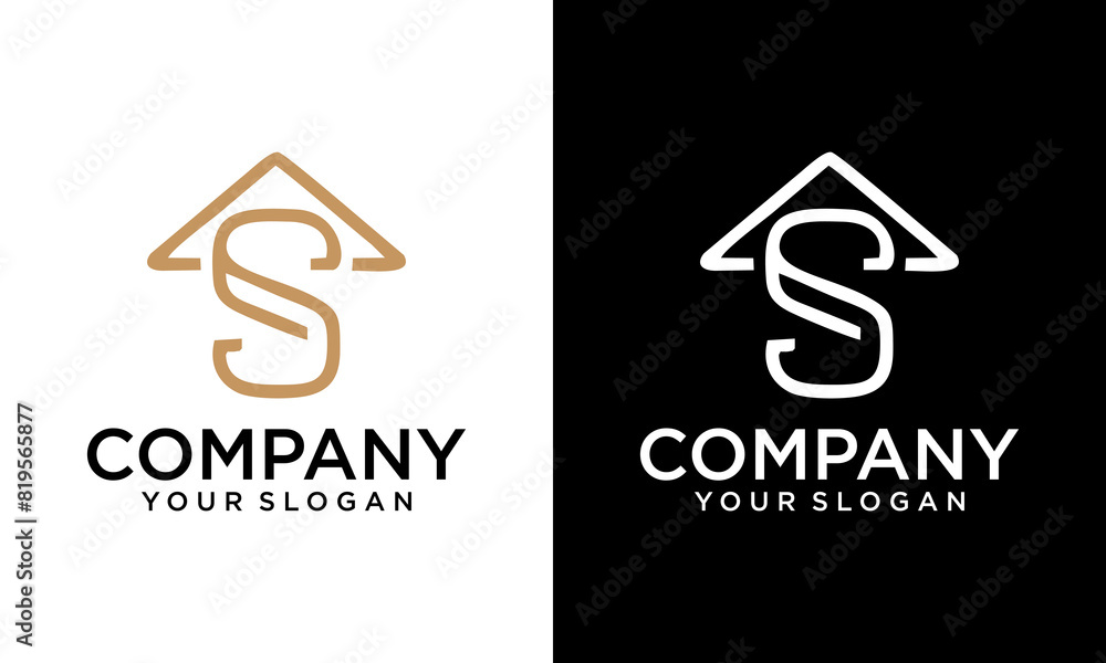 Creative Letter S in vector for Real Estate logo, Property and ...
