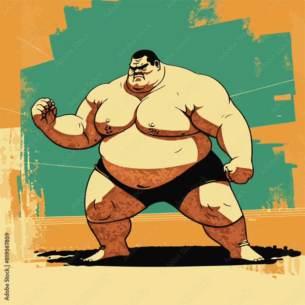 Sumo Japanese Culture Vector File. Unique and cool design. Generated AI ...