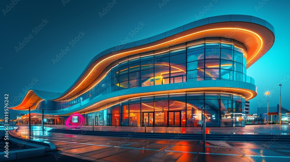 Sport Complex Modern Architecture: A photo showcasing the modern ...