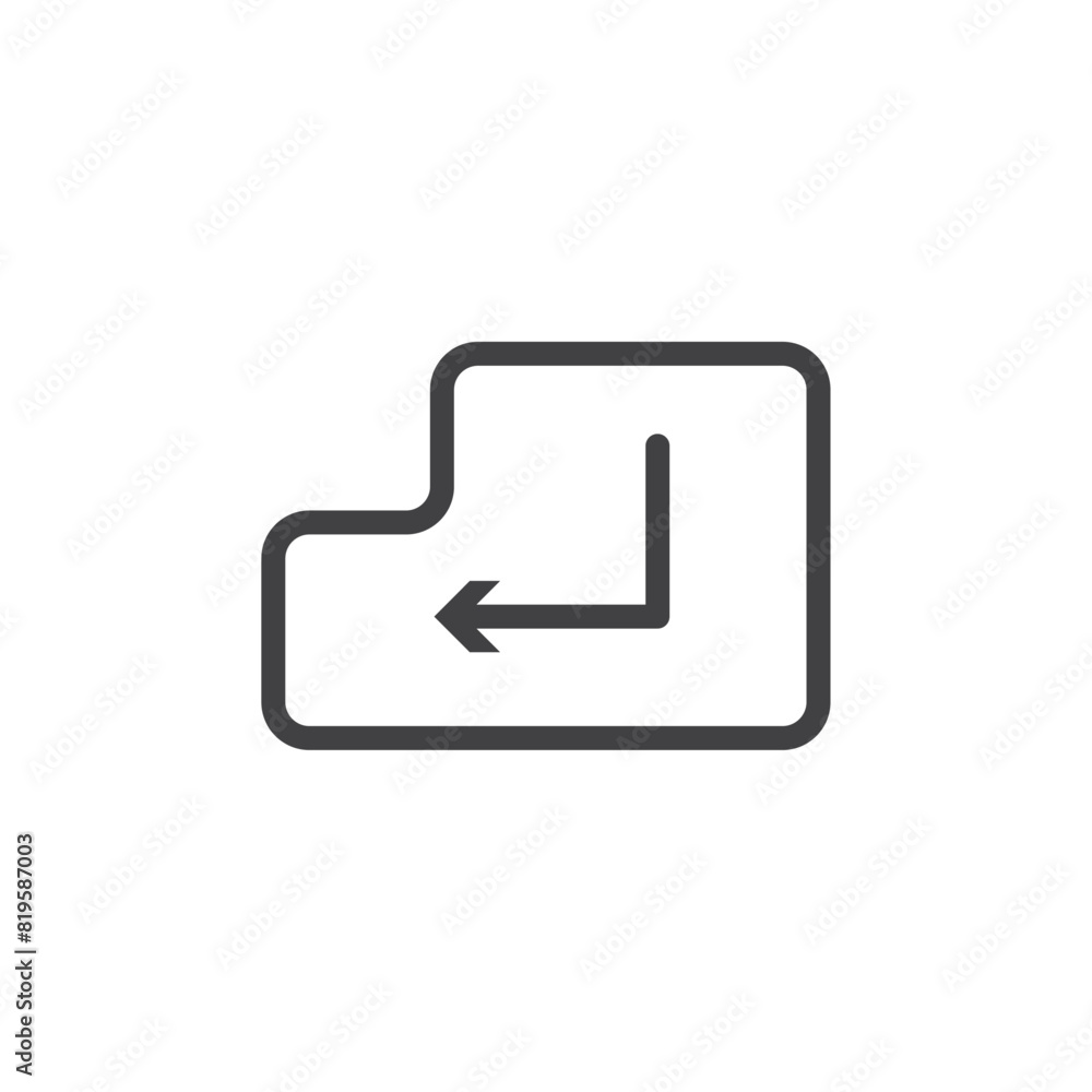 Enter Icon Set. Entrance Arrow and Computer Button Symbols in Vector ...