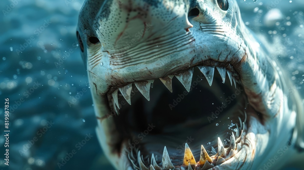 Portray the predatory nature of sharks as apex predators of the marine ...