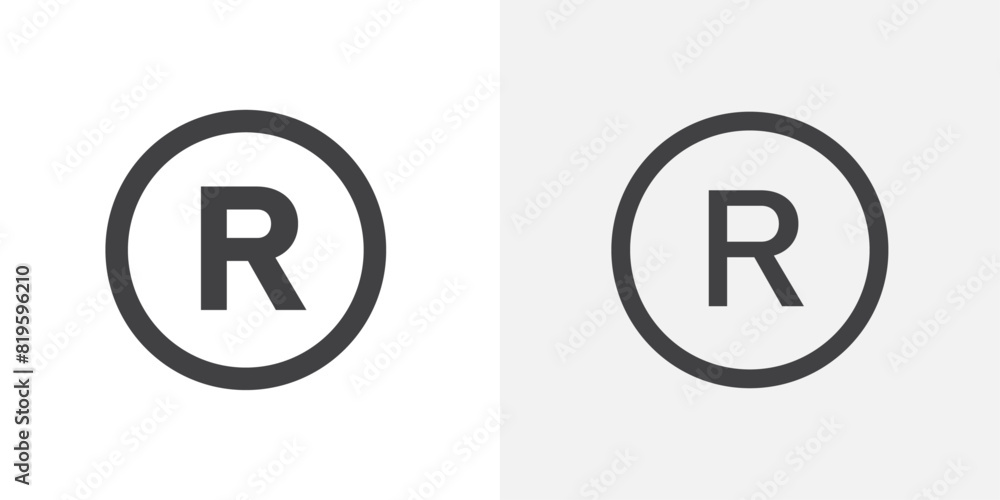 Registered Mark Icon Set. Symbols for Trademark and Copyright ...