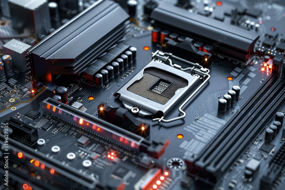 Concept The motherboard in the picture is Brain Technology RAM Gaming ...