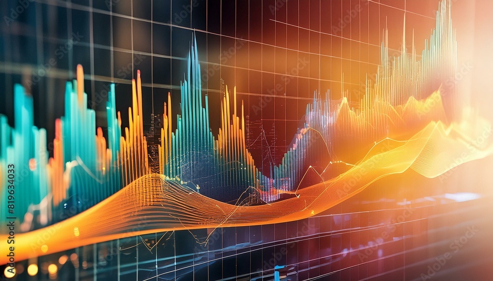 digital chart background illustrating business graph statistics ...