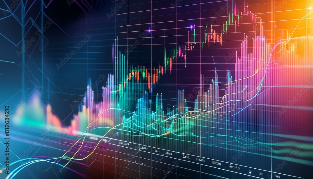 digital chart background illustrating business graph statistics ...