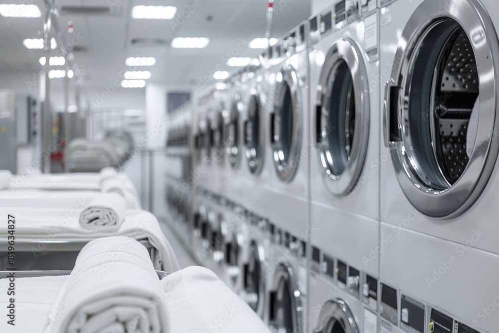 Professional laundry service. clean white linens for institutions and ...