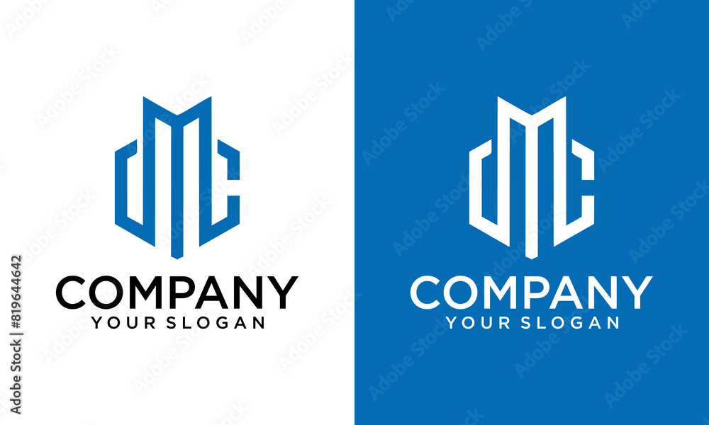 MC logo. M C design. White MC letter. MC, M C letter logo design ...