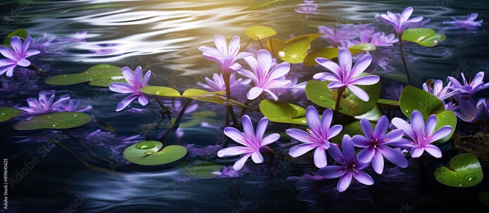 Eichhornia crassipes also known as water hyacinth is a floating ...