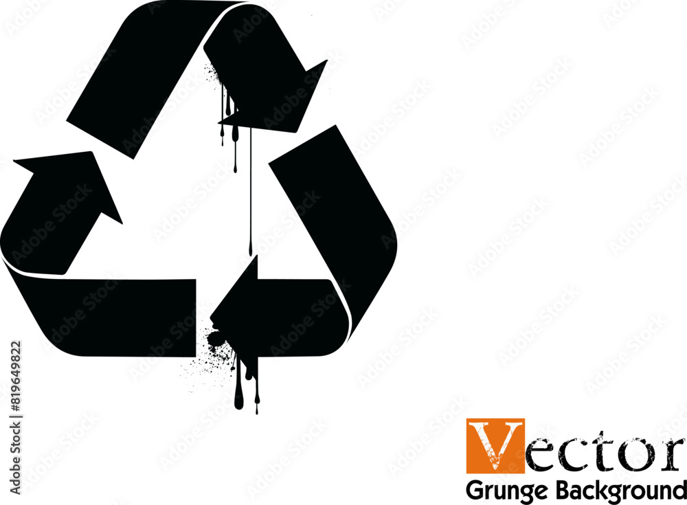 sprayed graffiti black recycle symboll, Black graffiti spray paint ...