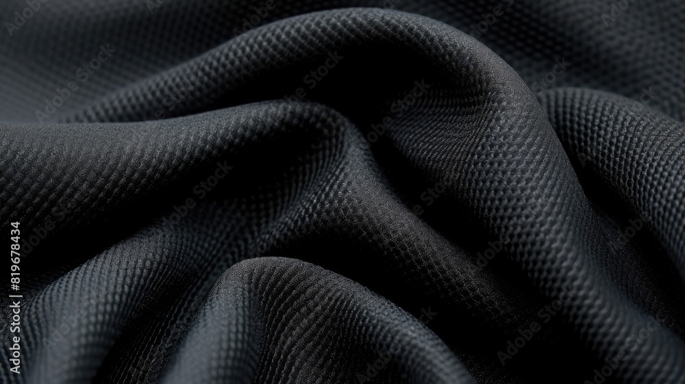 Black textile close up. Abstract artwork of close up of luxury cloth ...