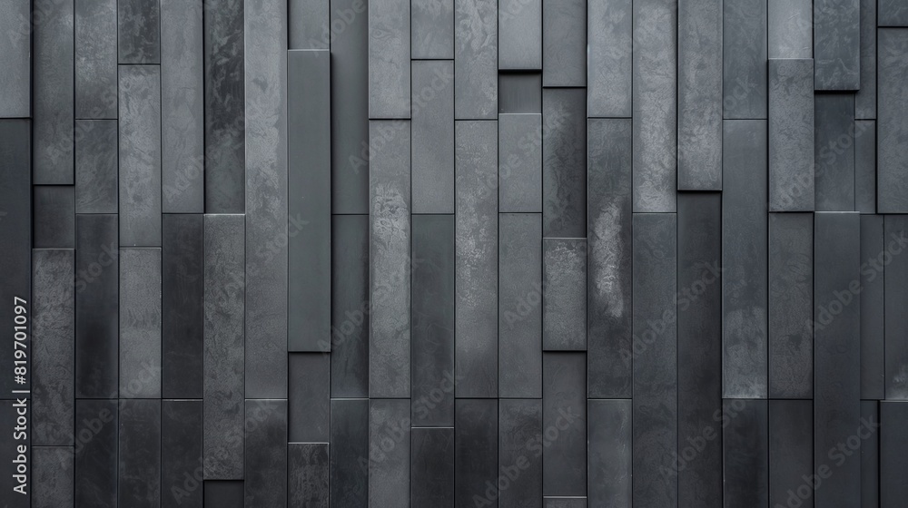 Grey geometric wall panels create a stylish, modern urban design with ...