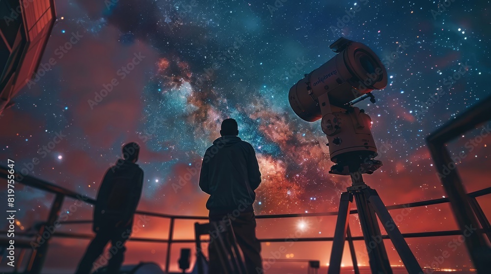 Documentary-style photography of an observatory capturing astronomers ...