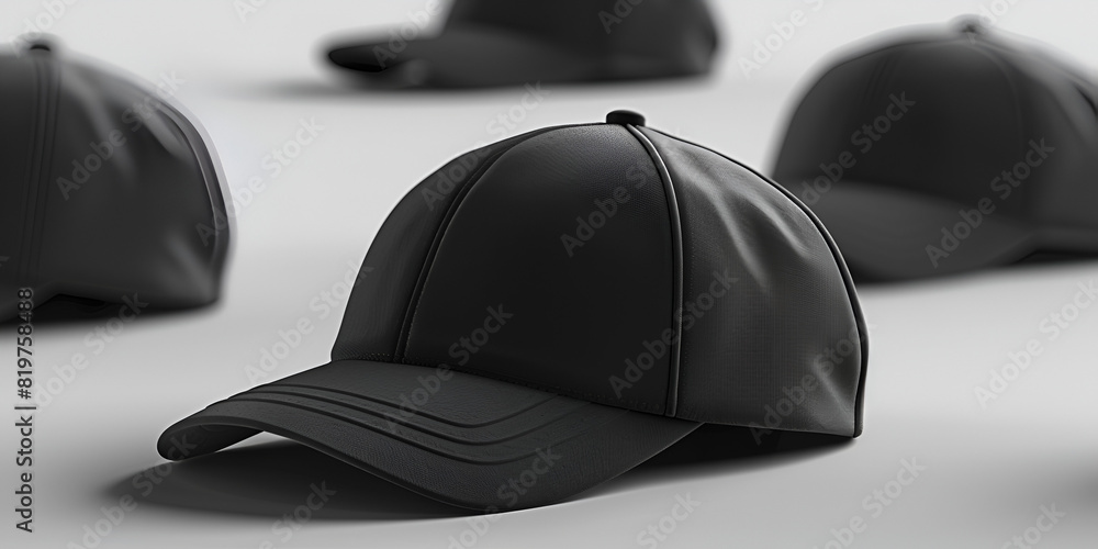 Empty blank black cap mockup template Stock Photo | Adobe Stock